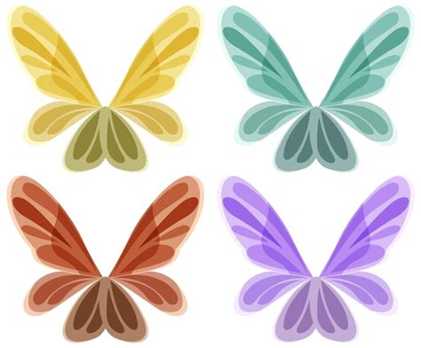 Premium Vector Collection Of Butterfly Wings Vector