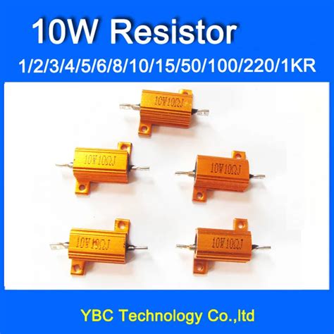 10pcs-lot-RX24-10W-Watt-Power-Metal-Shell-Aluminium-Gold-Resistor-1R-2R ...