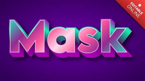 Mask Text Effect Generator