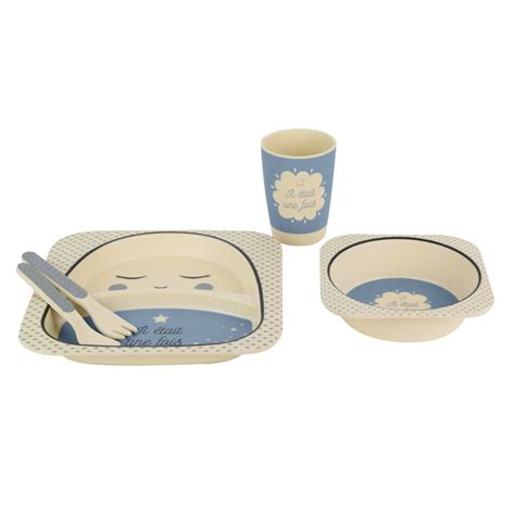 Coffret Repas Bébé 5 Pièces Garçon Cadeau naissance original