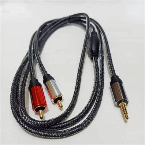Kabel Jack Untuk Hp Dan Lettop Jack Mini Stereo Ke Rca L R Panjang M Lazada Indonesia