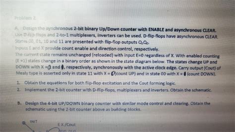 solved a design the synchronous 2 bit binary up down