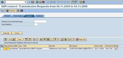 sap abap sending mails options add sender