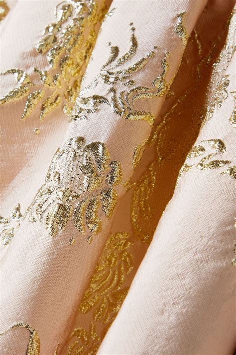 Reem Acra Off The Shoulder Metallic Fil Coupé Mini Dress The Outnet