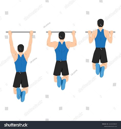 Man Doing Lat Pulldown Pull Ups 库存矢量图（免版税）2214159037 Shutterstock