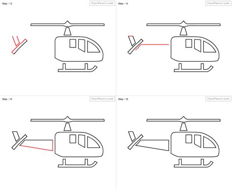 How To Draw A Easy Helicopter Step By Step Cross It With Intersecting Lines