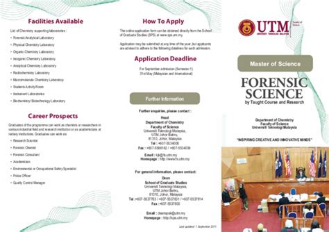 Pdf Brochure Msc Forensic Science 2011 Umi Ahmad