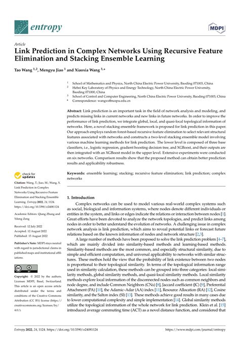 pdf link prediction in complex networks using recursive feature