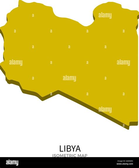 Isometric Map Of Libya Detailed Vector Illustration Stock Vector Image