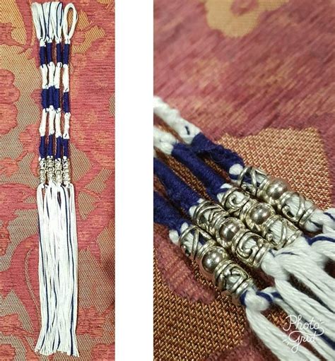 ציצית כחולות כסף 100 כותנה How To Make Tzitzit Bracelet Tzitzit