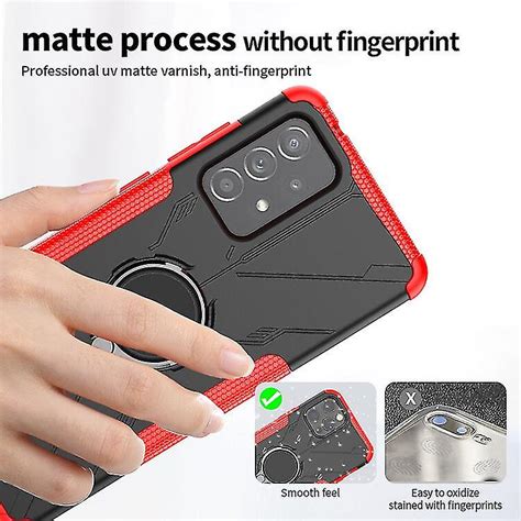 Durable Mech Style Phone Case With Bear Design And Ring Holder Rich Colors Scratch Slip