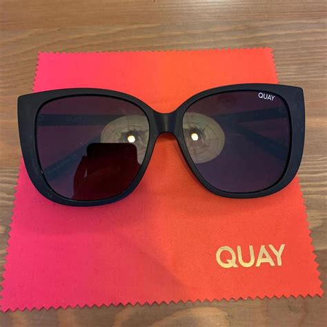 Quay Australia Womens Black Sunglasses Depop