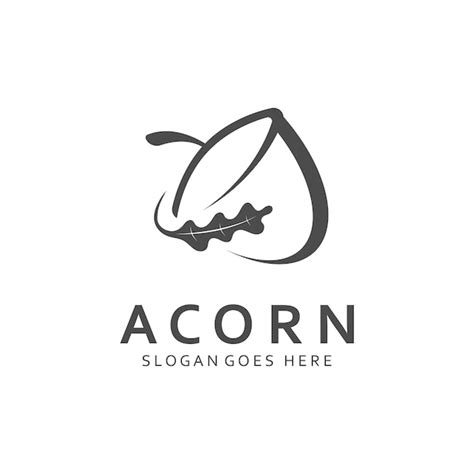 Premium Vector Acorn Logo Template With Leaves