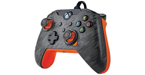 PDP Wired Controller Atomic Carbon Gamepad anthrazit orange für
