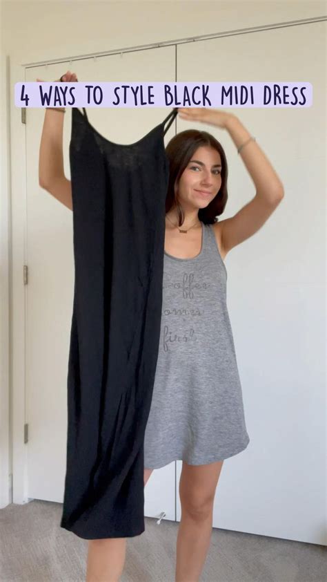4 Ways To Style Black Midi Dress Fashion Aesthetic Ideas🤍 Black