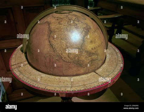Vintage Globe Showing North And Central America The Caribbean And The