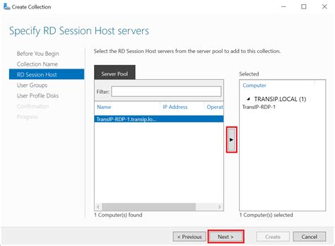 Creating A Remote Desktop Session Collection Transip