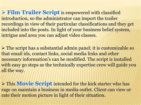 PPT Movie Trailer Script Film Trailer Script Movie Script PowerPoint Presentation ID