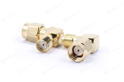 RP SMA Stecker SMA Buchse 90 gewinkelt Adapter Gold für Antennen