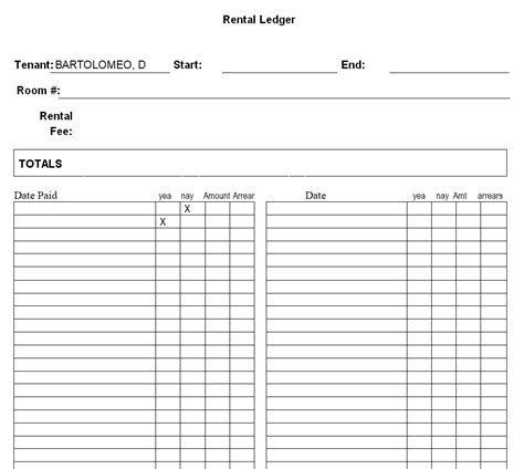 28 Customizable Rental Ledger Templates EXCEL WORD Day To Day Email