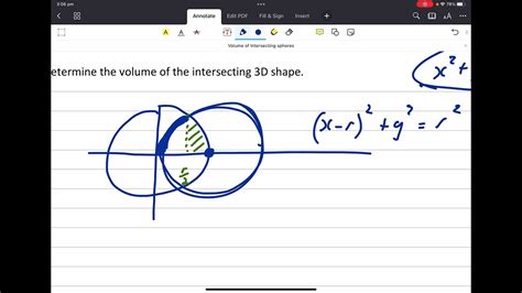 How Do I Get The Volume Of An Intersection Between Two Spheres