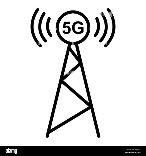Signal Tower Icon Wireless Technology Network Sign Antenna Wave Radio