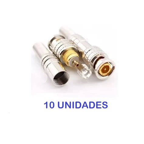 Conector Bnc Gold Mola E Parafuso Cftv 9 Unidades Shopee Brasil