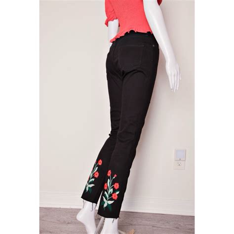 Gucci Authentic Black Skinny Jeans Womens Embroidered Gem