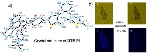 A ORTEP Drawings For DTE PI Thermal Ellipsoids Are Drawn At The 30