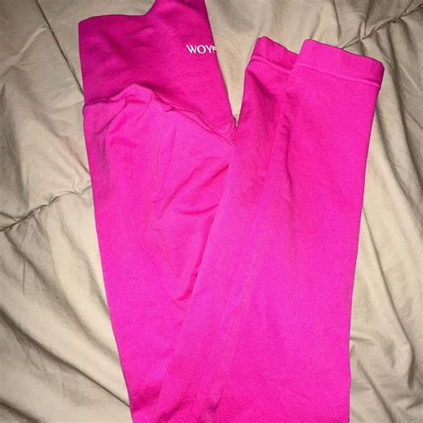Amazon Hot Pink Leggings Size Medium Never Worn Depop