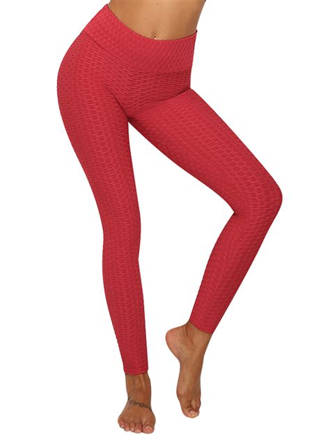 Dodoing Booty Yoga Pants Women High Waisted Ruched Butt Lift Textured