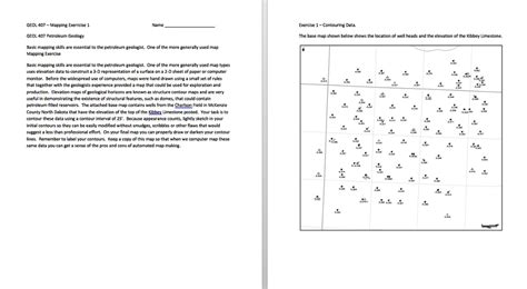 SOLVED GEOL 407 Mapping Exercise 1 GEOL 407 Petroleum Geology Exercise