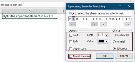 How To Format Single Character In Selected Cell In Excel