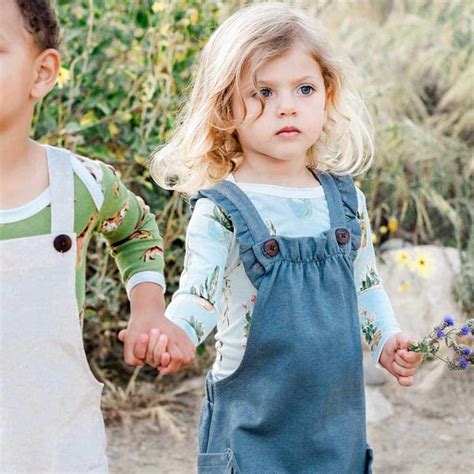 Rust Denim Ruffle Overall Milkbarn