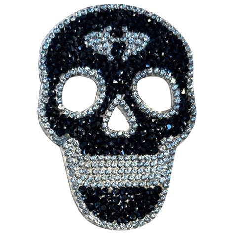 Skull Strass Strijk Embleem Patch Megamooinl