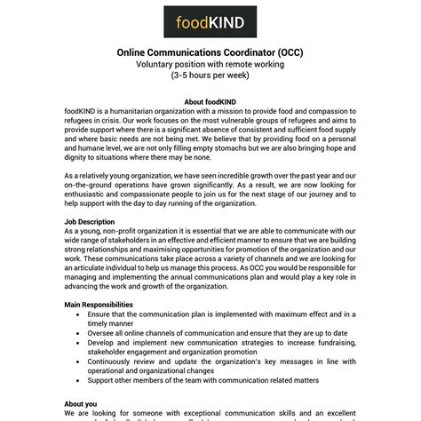 Online Communications Coordinator Job Descriptionpdf Docdroid