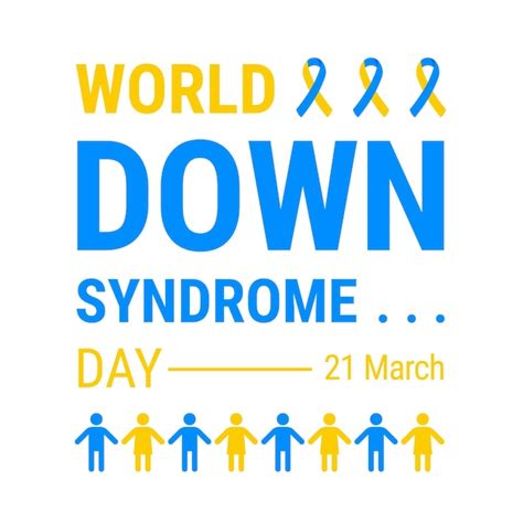 21 De Março Dia Mundial Da Síndrome De Down Vetor Premium