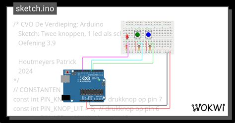 Oef 3 9 Knoppen Schakelaar 2 Drukknoppen 1 Led Wokwi ESP32 STM32