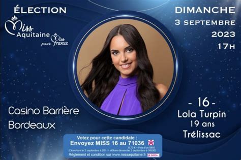 Miss France 2024 Qui Est Lola Turpin La Sublime Miss Aquitaine