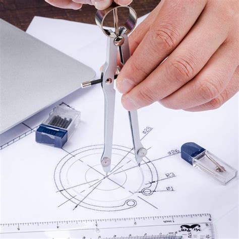 Mr Pen Metal Protractor And Metal Compass Set Compass For Geometry