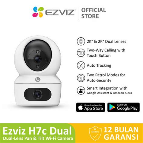 Ezviz H7c Dual Lens 2k And 2k Smart Home Wifi Pan Tilt Ip Camera Cctv Indoor Shopee Singapore