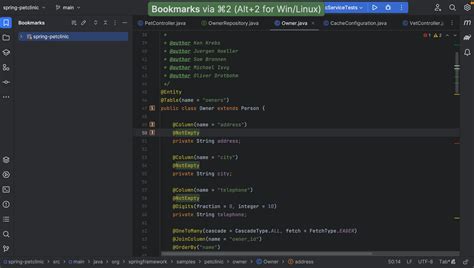 Navigate To Bookmarks JetBrains Guide