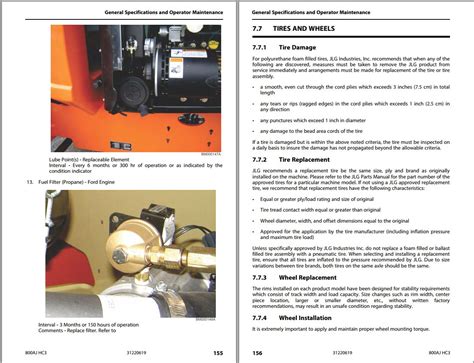 Jlg Boom Lifts 800aj Hc3 Operation Safety Manual 31220619 2023 Pvc 2207