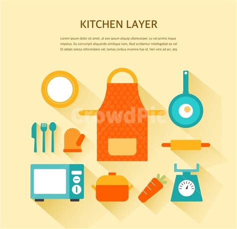 앞치마 포크 음식 전자레인지 부엌 사진이미지일러스트캘리그라피 Dawool작가