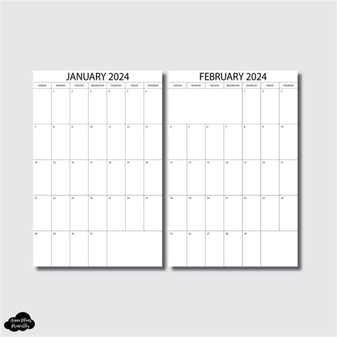 B6 Notebook Size 2024 Single Page Monthly Printable Insert Annieplansprintables Llc B6 Notebook Size 2024 Single Page Monthly Printable Insert Annieplansprintables Llc