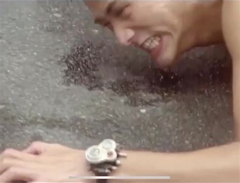 Hero Running Away In A Swimsuit