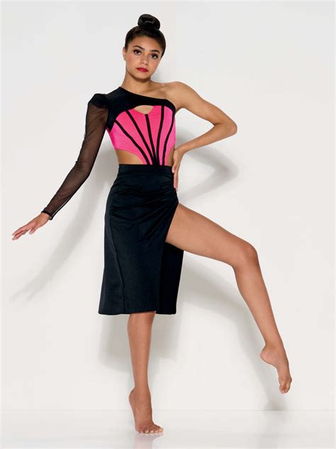 Chasing Stars Asymmetrical Skirt Dance Costumes Kellé