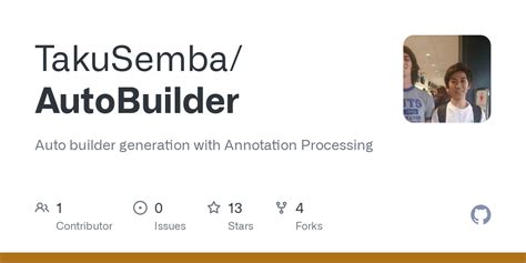 Github Takusembaautobuilder Auto Builder Generation With Annotation