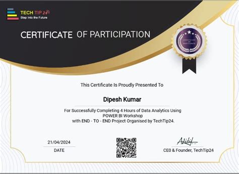 Dipesh Kumar On Linkedin Certificate Of Participation