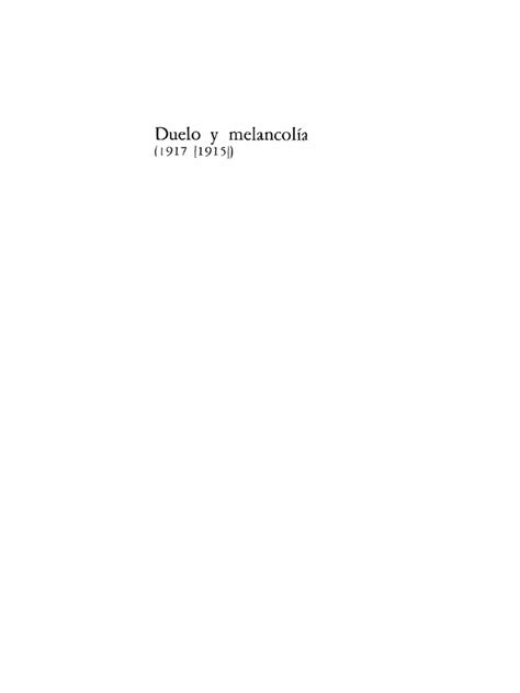 duelo y melancolÍa vol ixv pdf